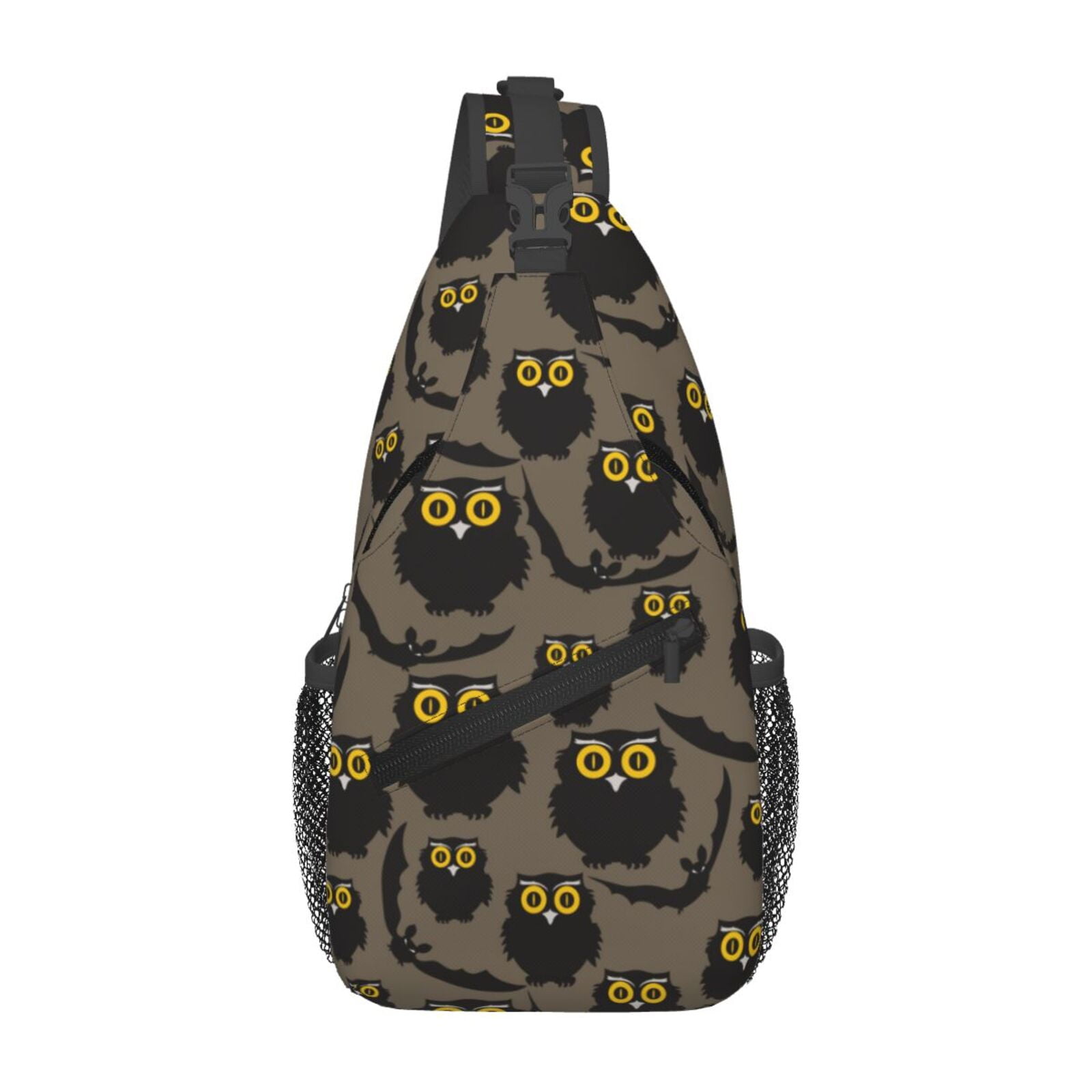 Sling Crossbody Bag for Women and Men Black Bat Owl Small Sling ...