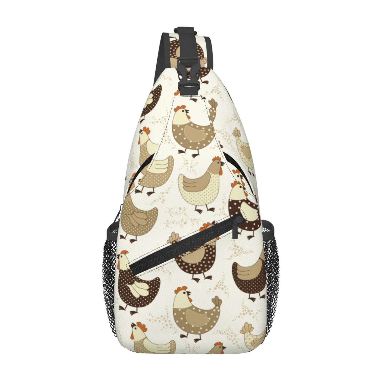 Sling Crossbody Bag for Women and Men Cartoon Cute Chickens Small Sling ...