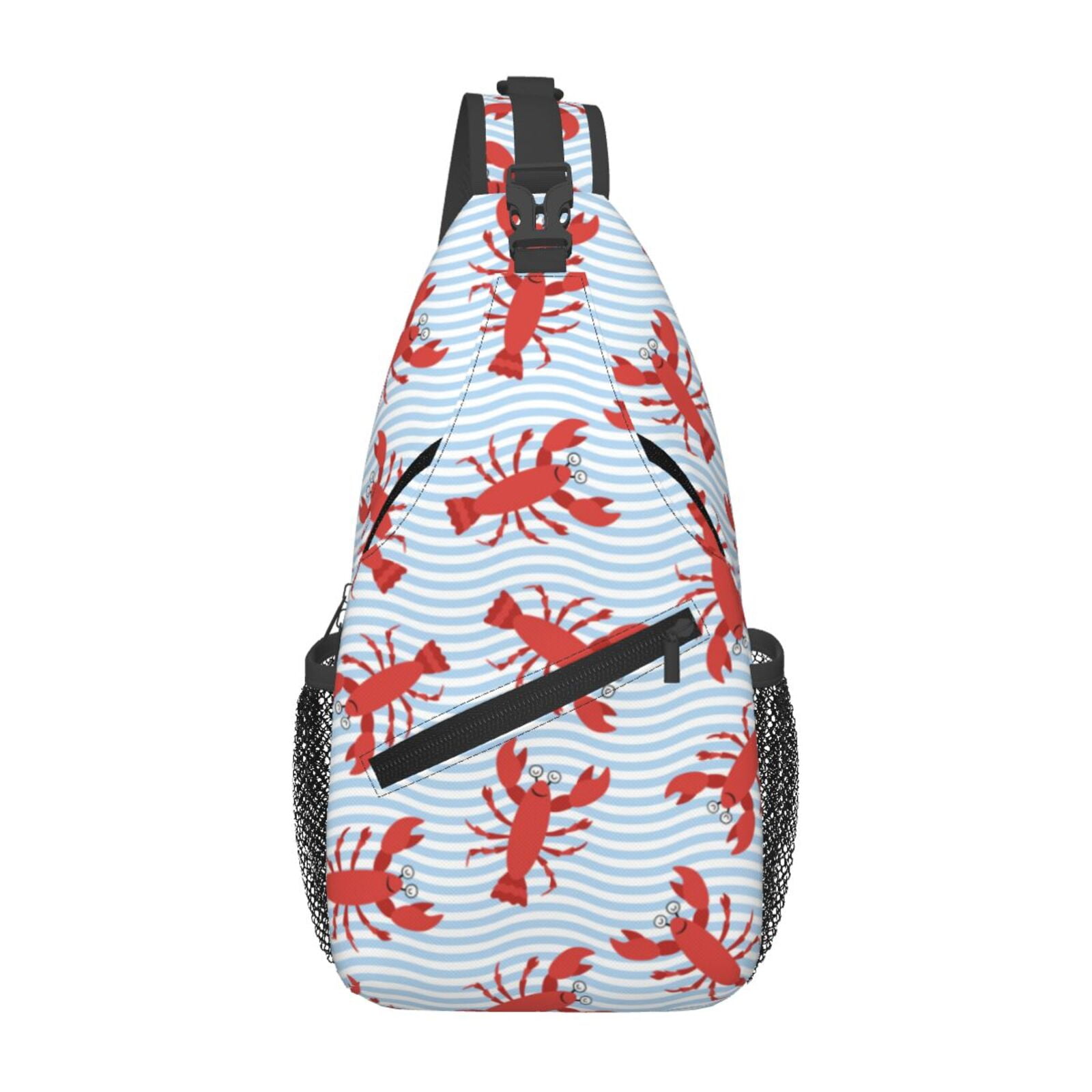 Sling Crossbody Bag for Women and Men Cute Cartoon Lobster Small Sling ...