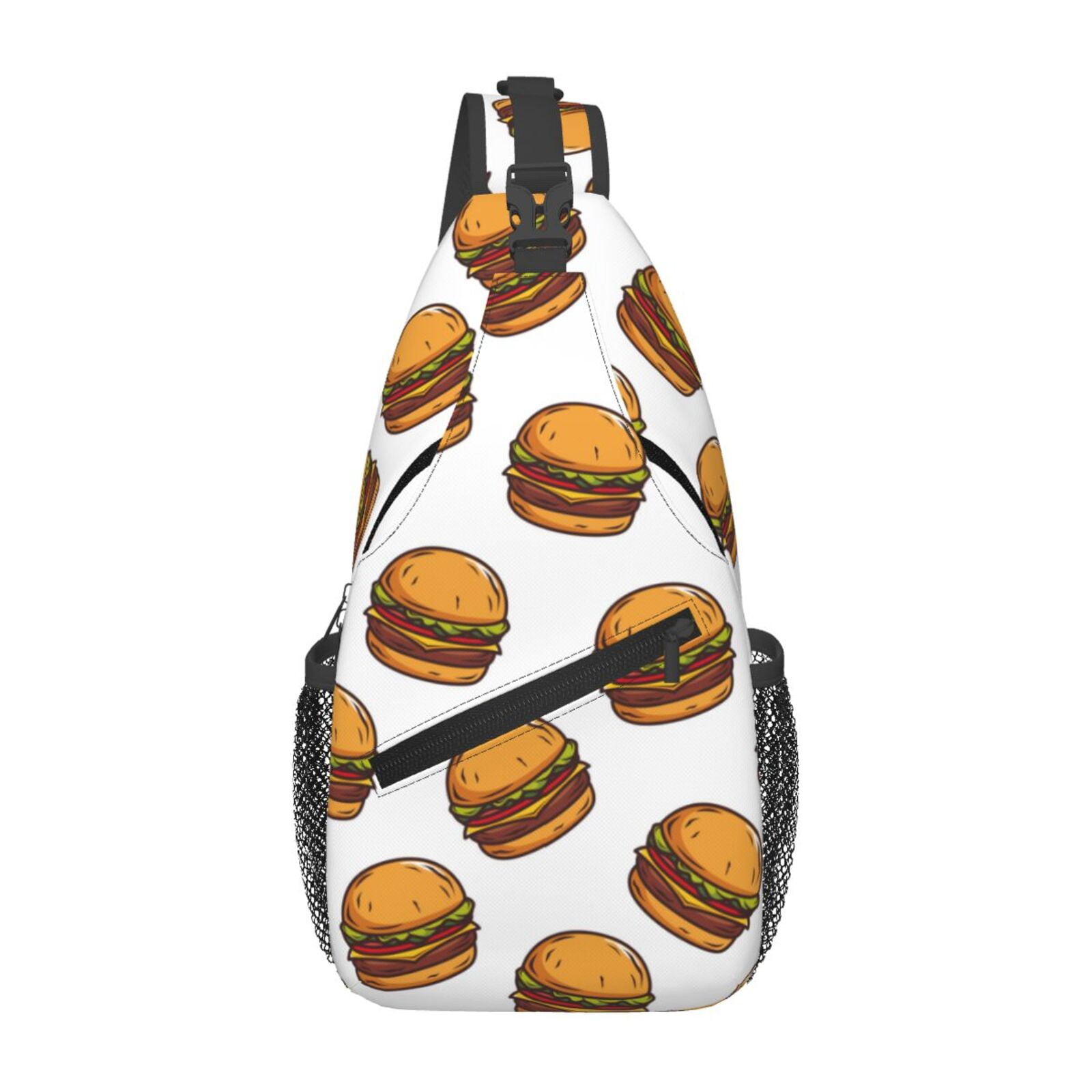 Sling Crossbody Bag for Women and Men Cute Hamburger Small Sling ...