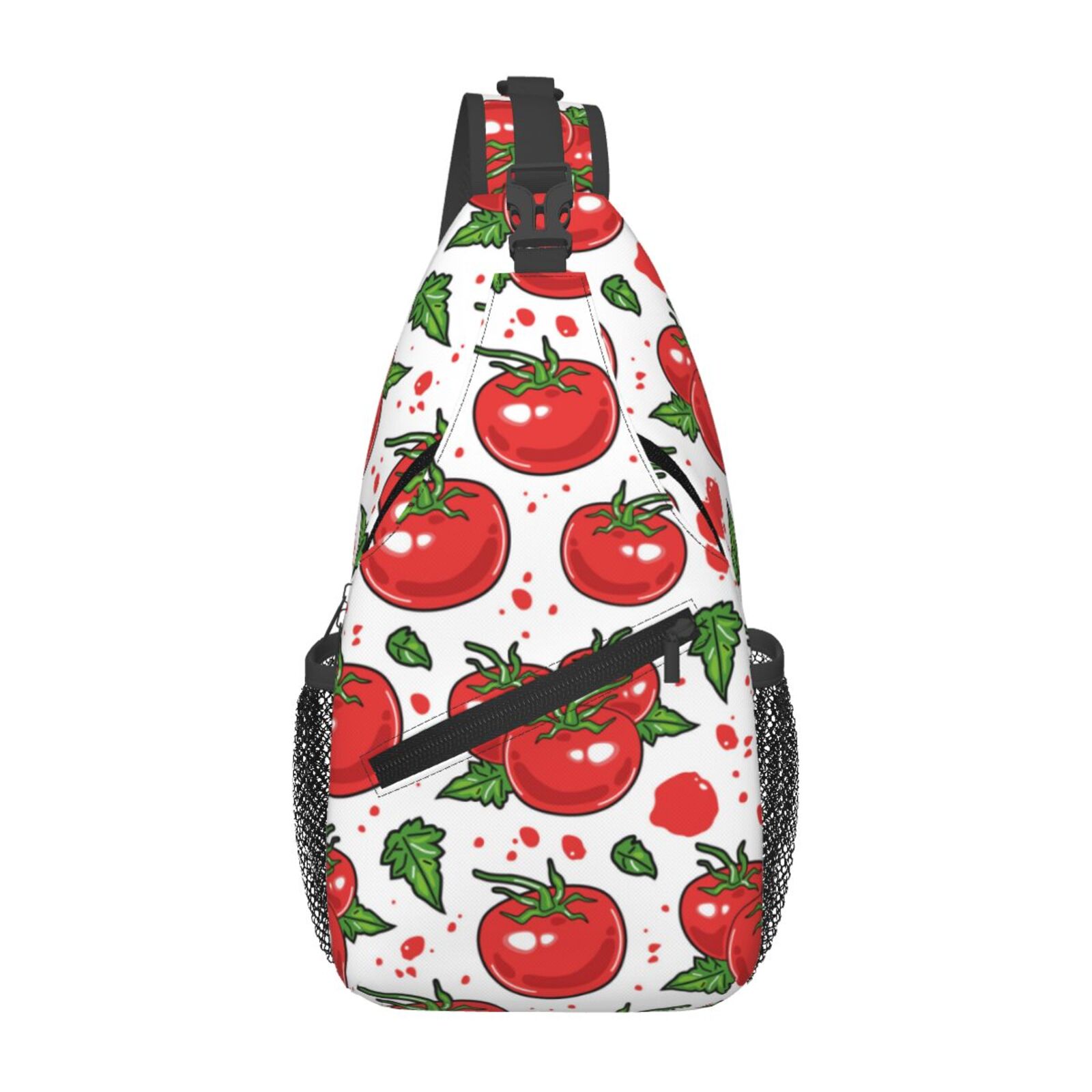 Sling Crossbody Bag for Women and Men Cute Tomato Green Leaves Small ...