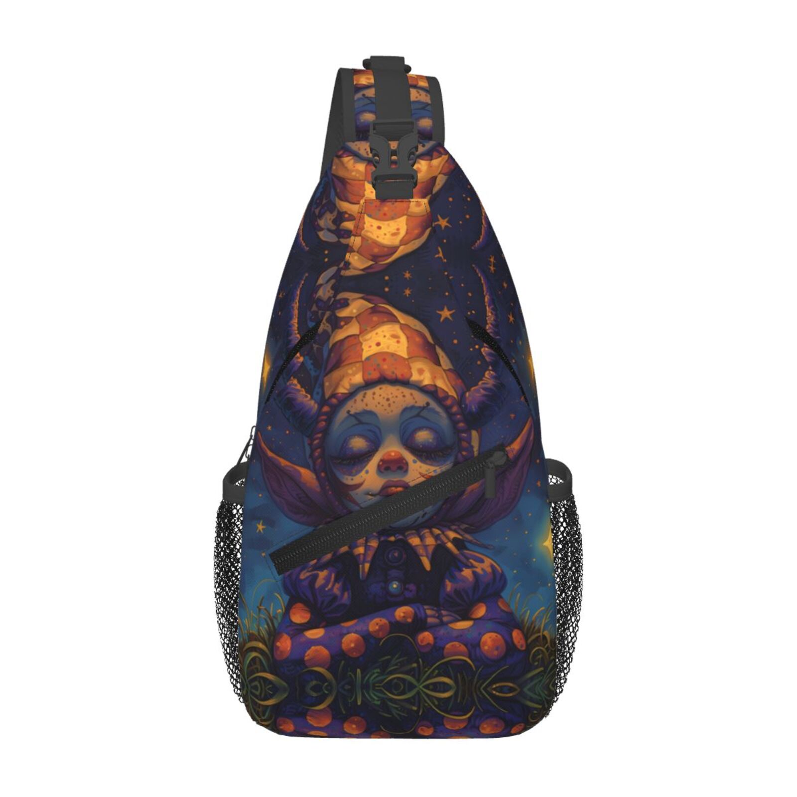 Sling Crossbody Bag for Women and Men Dreamy Jester Under Stars Small ...