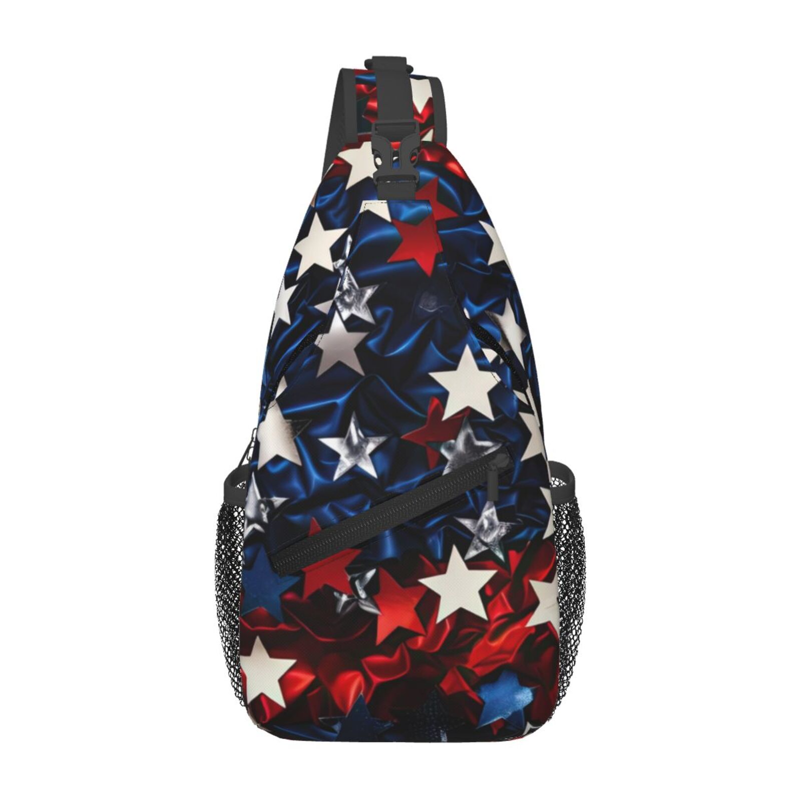 Sling Crossbody Bag for Women and Men Red Blue White Stars Small Sling ...