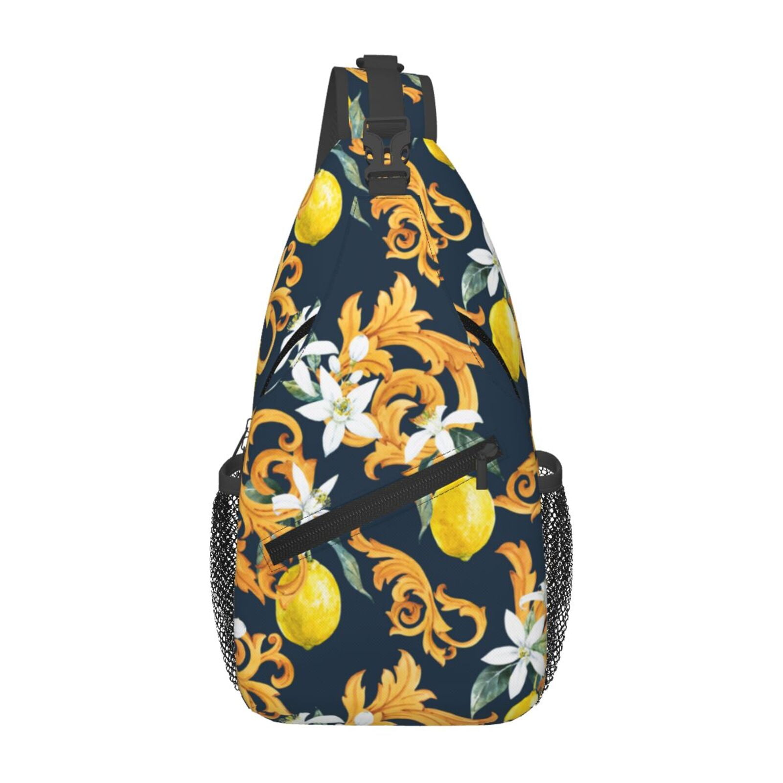 Sling Crossbody Bag for Women and Men Sicilian style golden lemon Small ...