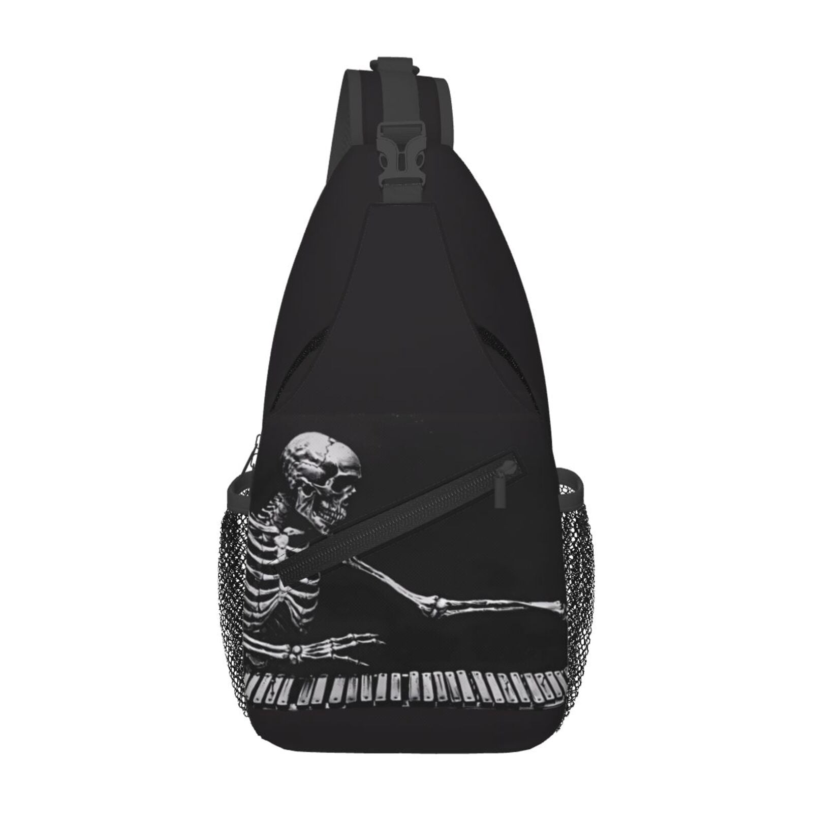 Sling Crossbody Bag for Women and Men Skeleton Playing Xylophone Small ...