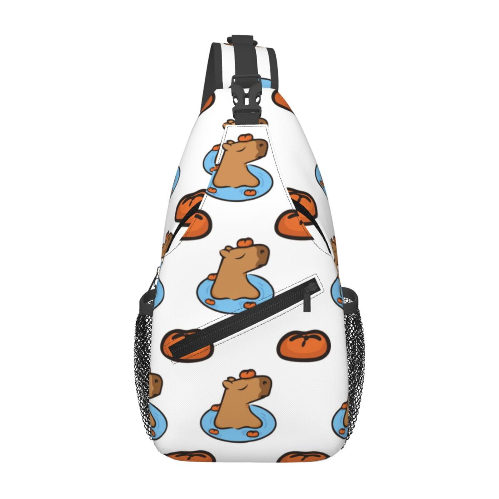 Sling Crossbody Bag for Women and Men Swim Capybaras Small Sling ...