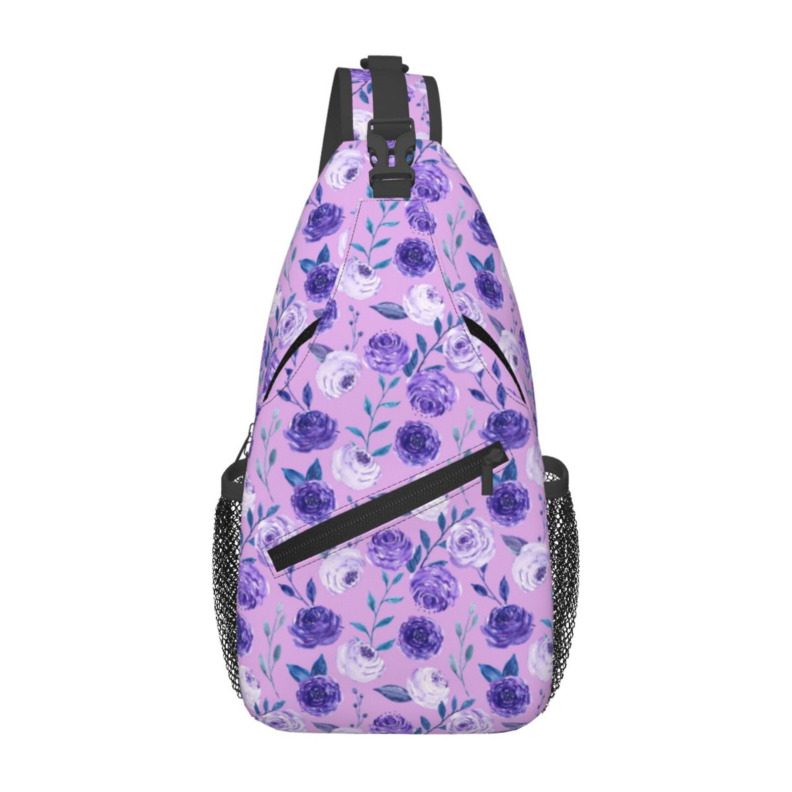 Sling Crossbody Bag for Women and Men Violet Small Sling Backpack ...