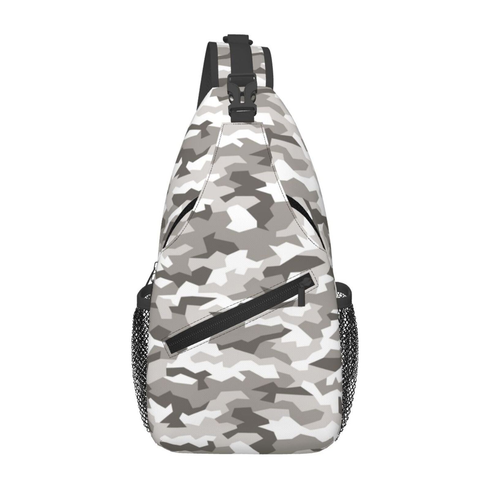 Sling Crossbody Bag for Women and Men White Grey Camouflage Small Sling ...