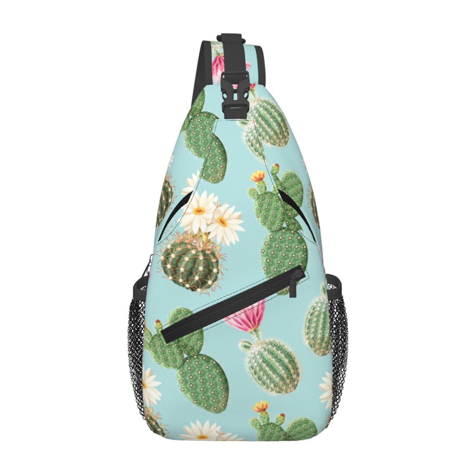 Sling Crossbody Bag for Women and Men green Cactus Succulents Small ...
