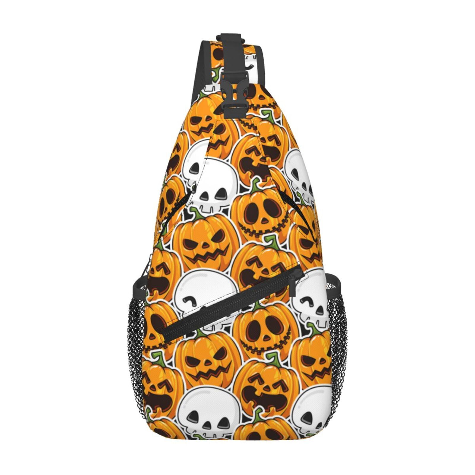 Sling Crossbody Bag for Women and Men pumpkins halloween cartoon Small ...