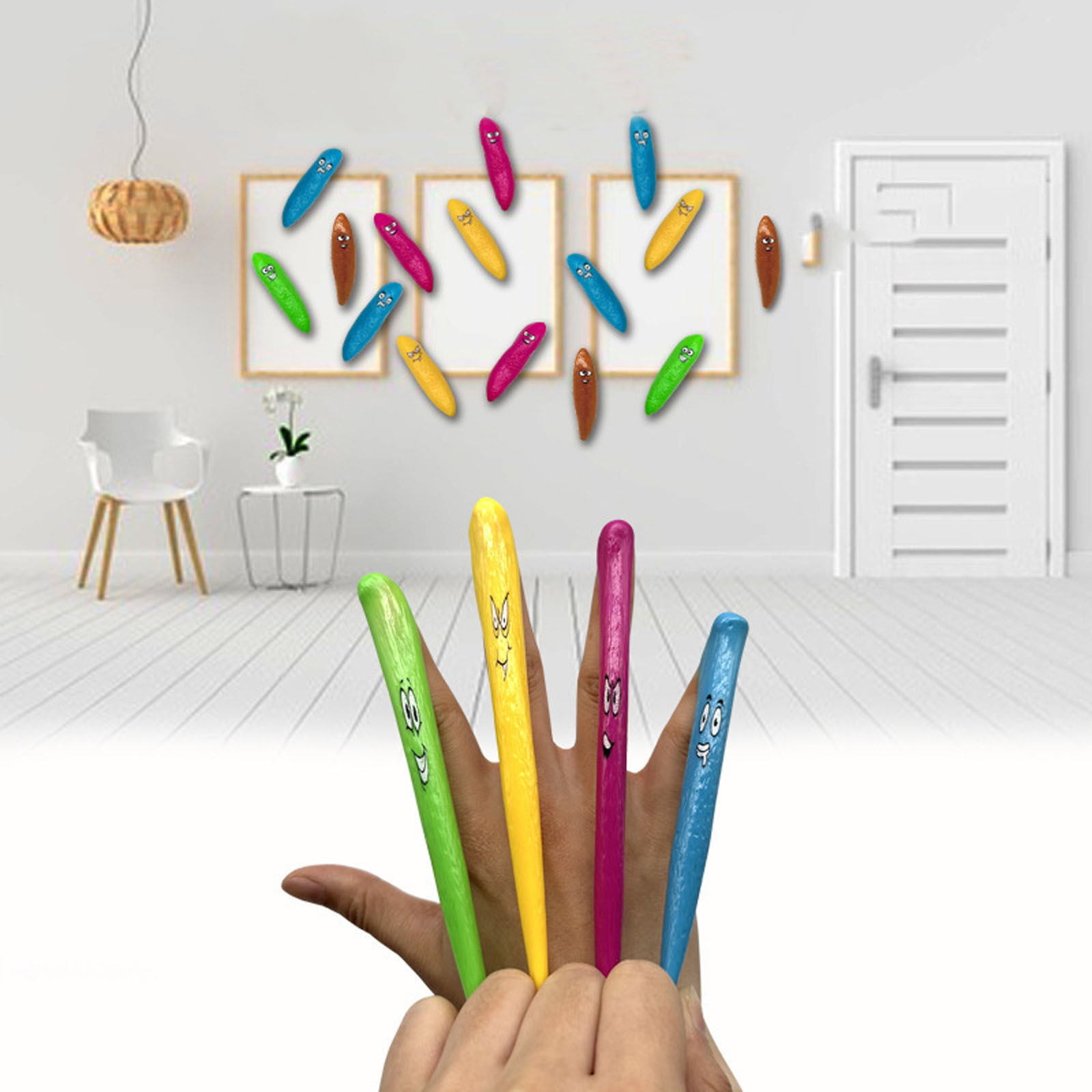 Sling Shot Finger Feces Toy Interesting Stretchable Flick Sling Shot ...