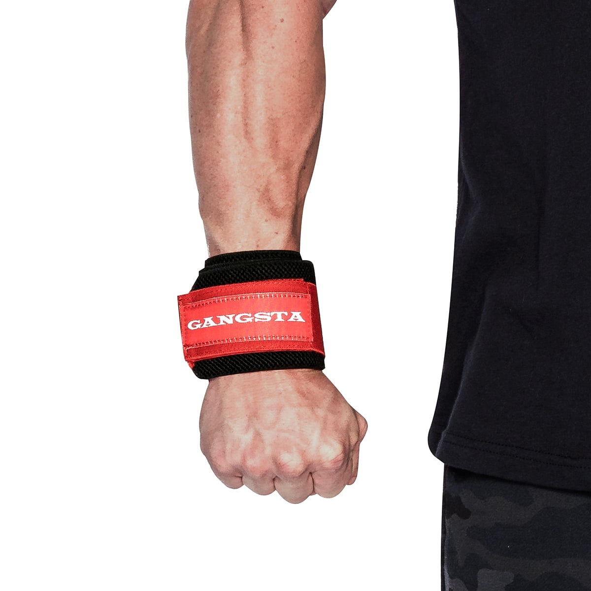 Sling Shot Gangsta Flex Wrist Wraps by Mark Bell - 36" - Black/Red ...