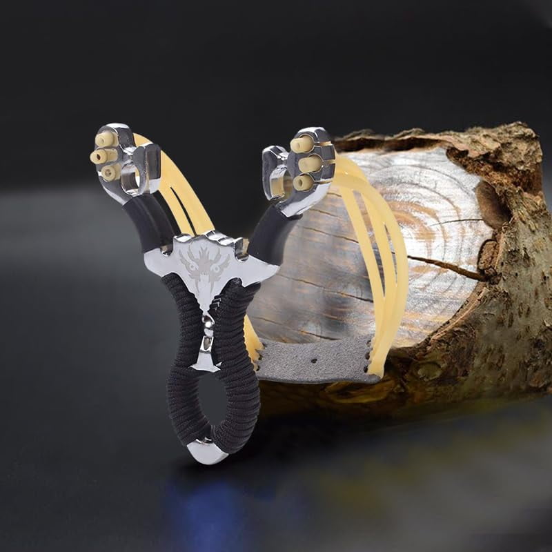 Slingshot With 3pcs Gulel Rubber Band, Adjustable Intensity Premium ...