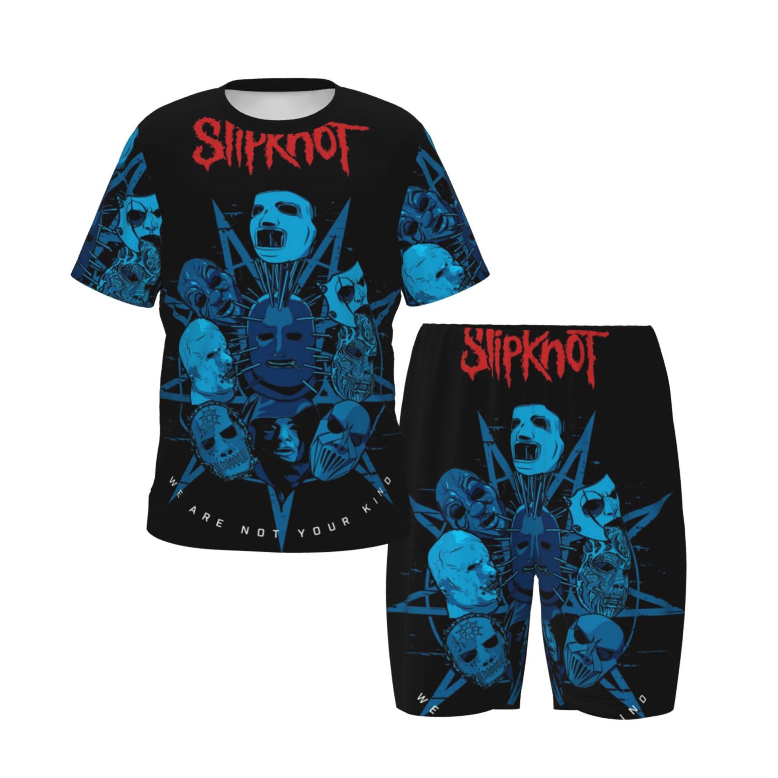 Slip-Kno Pajamas Set Summer Cartoon Printed Short Set Kid Sleepwear ...