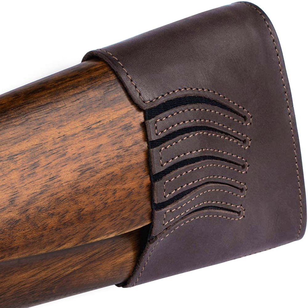 Slip-On Extendable Genuine Leather Shotguns Rifles Recoil Pad Hunting ...