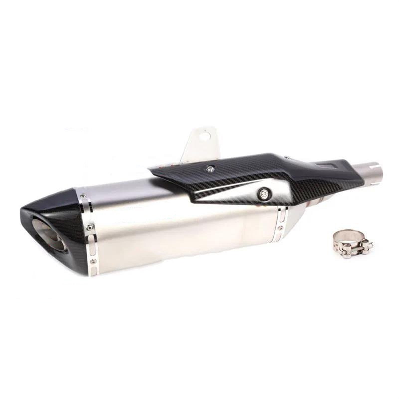 Slip On Motorcycle Muffler Exhaust Carbon Fiber Moto Header Front Link ...