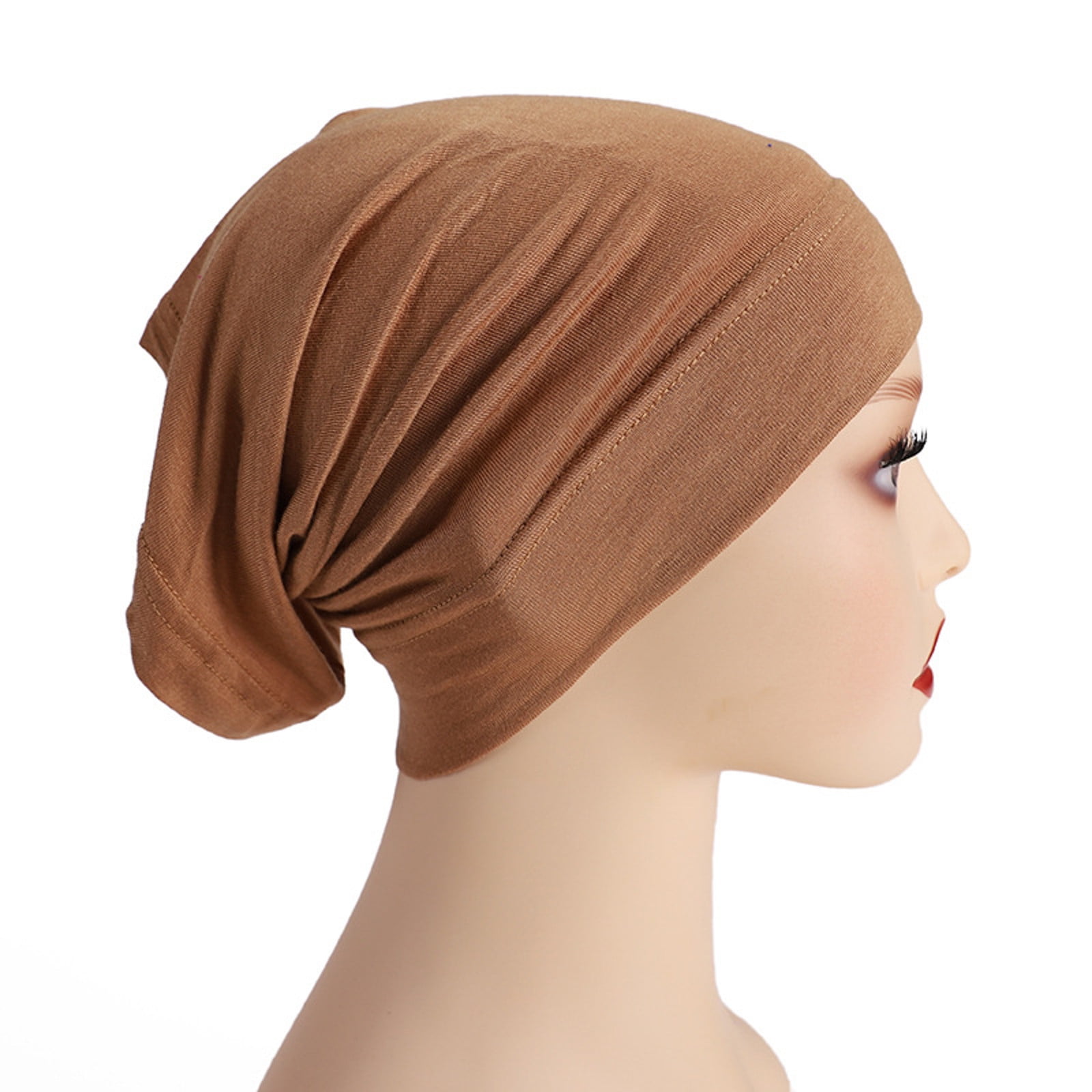 Slip On Pre Tied Head Scarves Women Headwear Turban Caps Wrap Headscarf ...