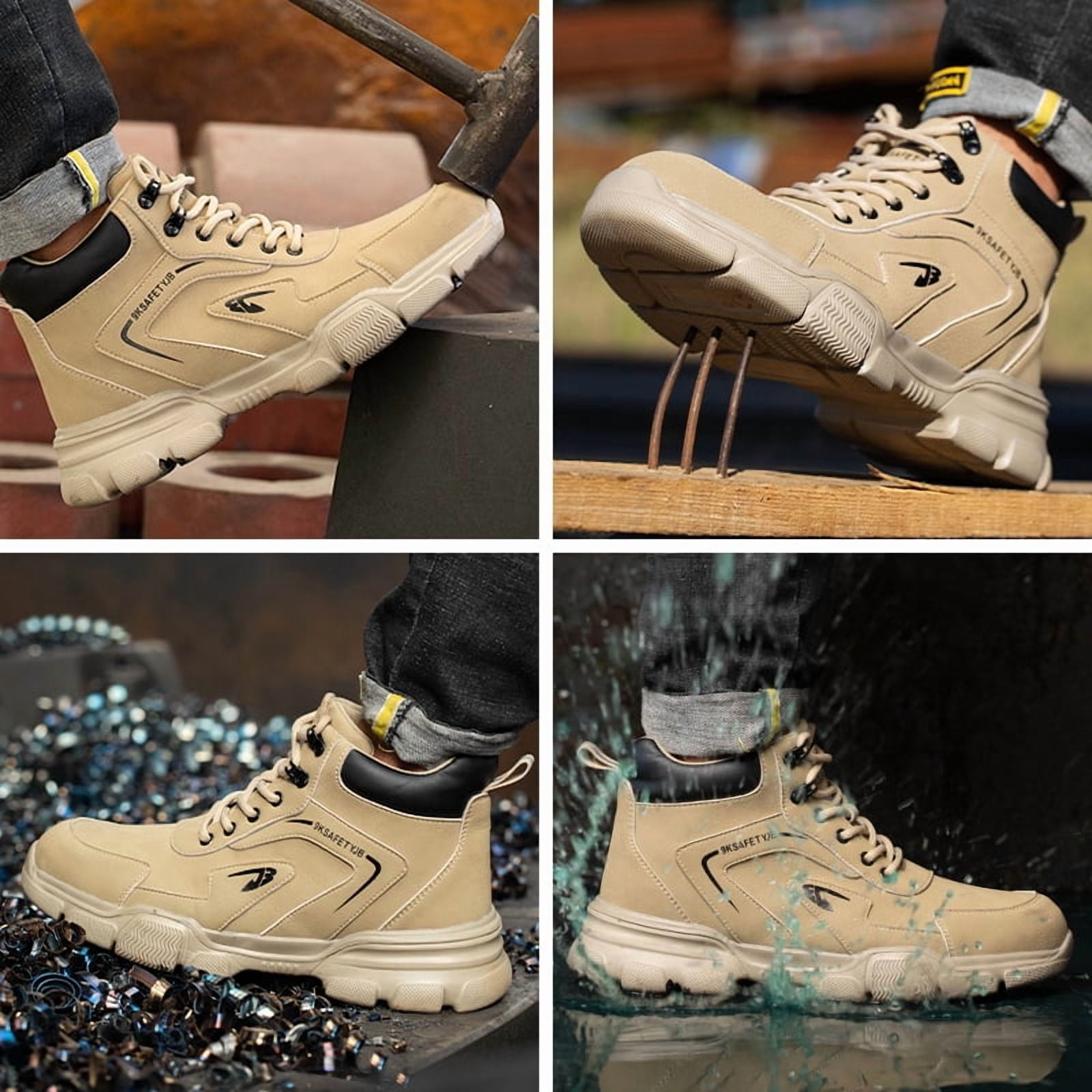 Slip On Steel Toe Shoes Men Lightweight Comfortable Lounging Walking ...