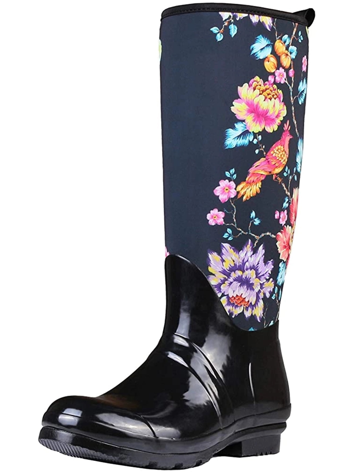 Slip-Resistant Women Rain Boots Neoprene Waterproof Boots Fashion Rain ...