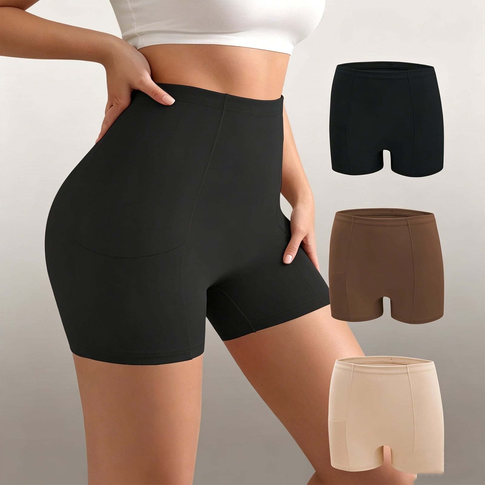 Slip Shorts Under Dress for Women Seamless Anti Chafing Yoga Workout ...