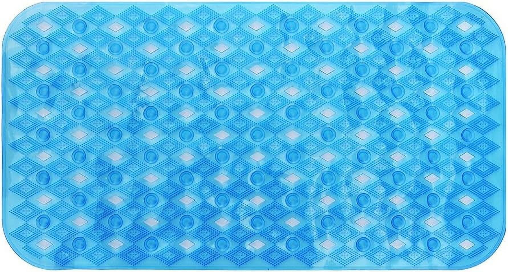 Slip and Shower Ma wih Drain Holes Sucion Cups Machine Washable PVC Bah ...