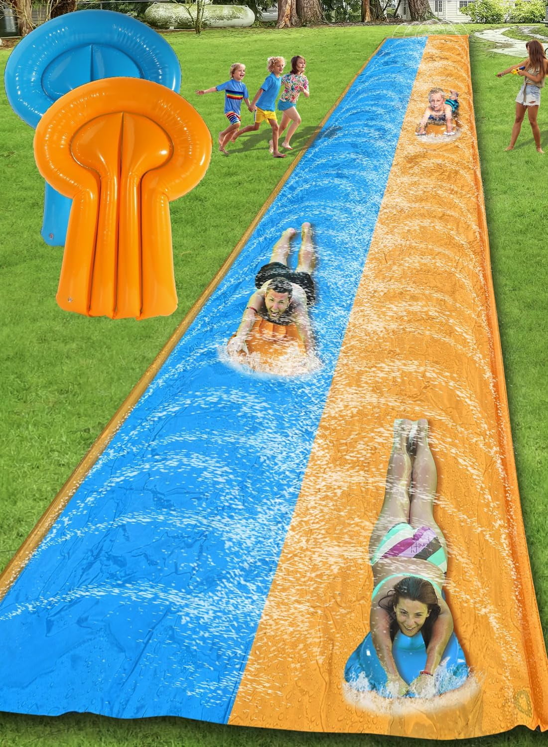 Slip and Water Slide for Kids and Adults 40FT Extra Long Water Slide ...