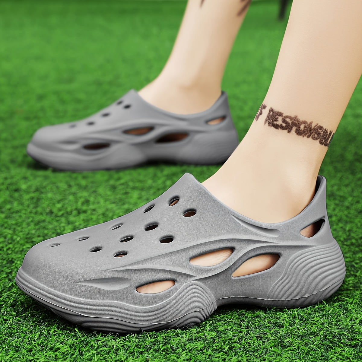 Slip-on Closed Toe Sandals, Soft Sole Walking Shoes, Outdoor Garden ...