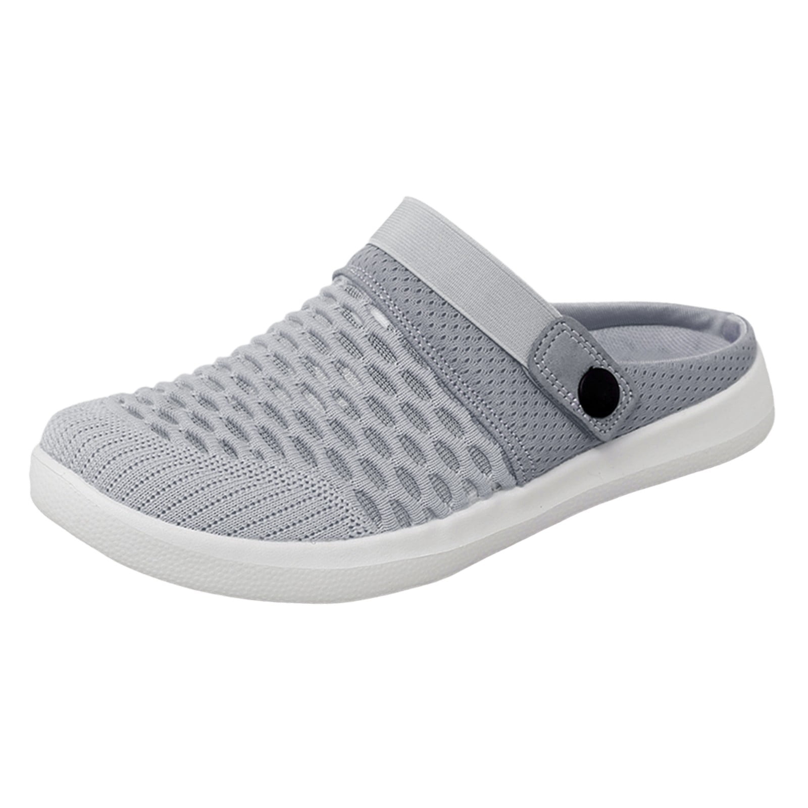 Slip on Women Wide Width Breathable Mesh Walking Mules Sneakers Open ...
