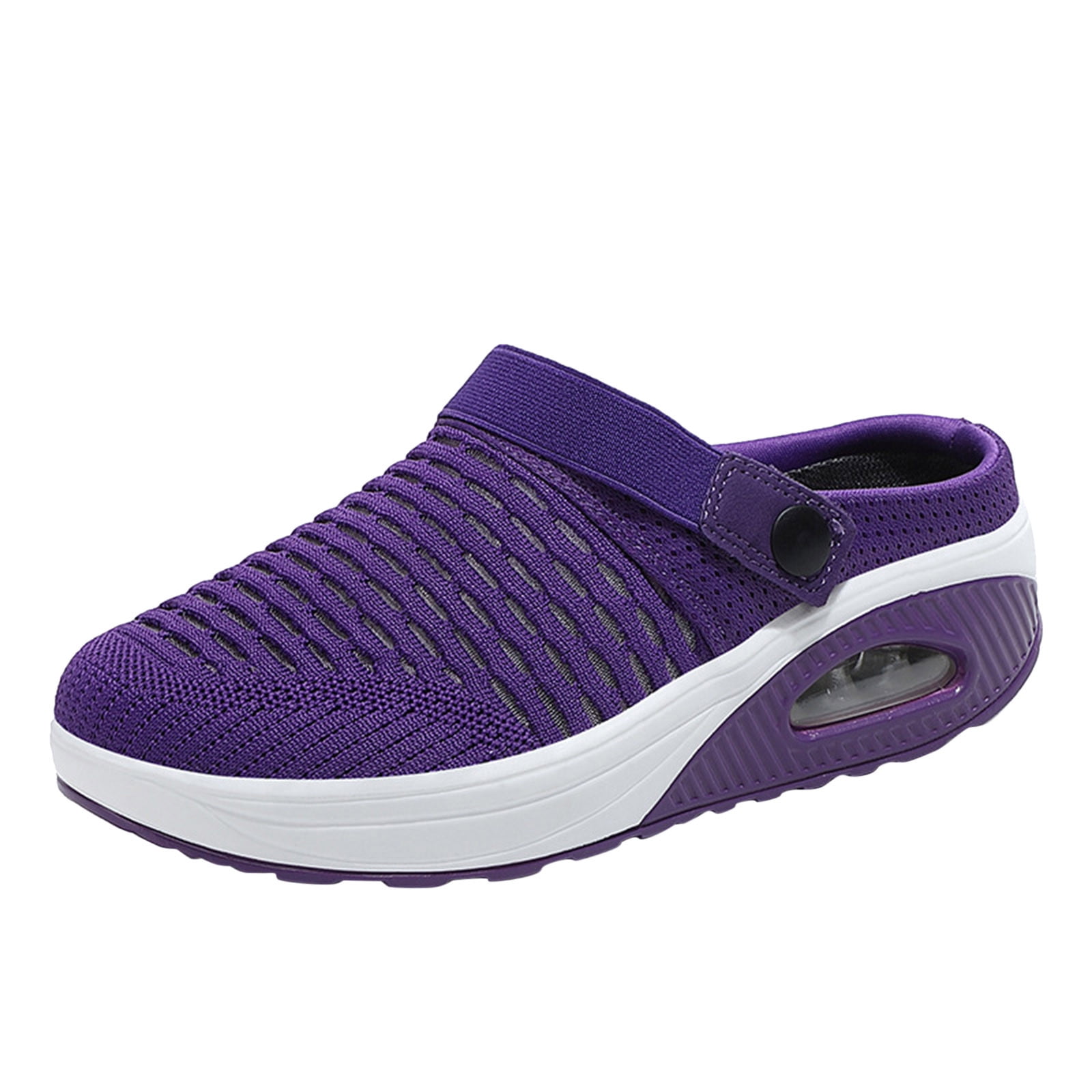 Slip on Women Wide Width Comfort Walking Shoes Breathable Slippers ...