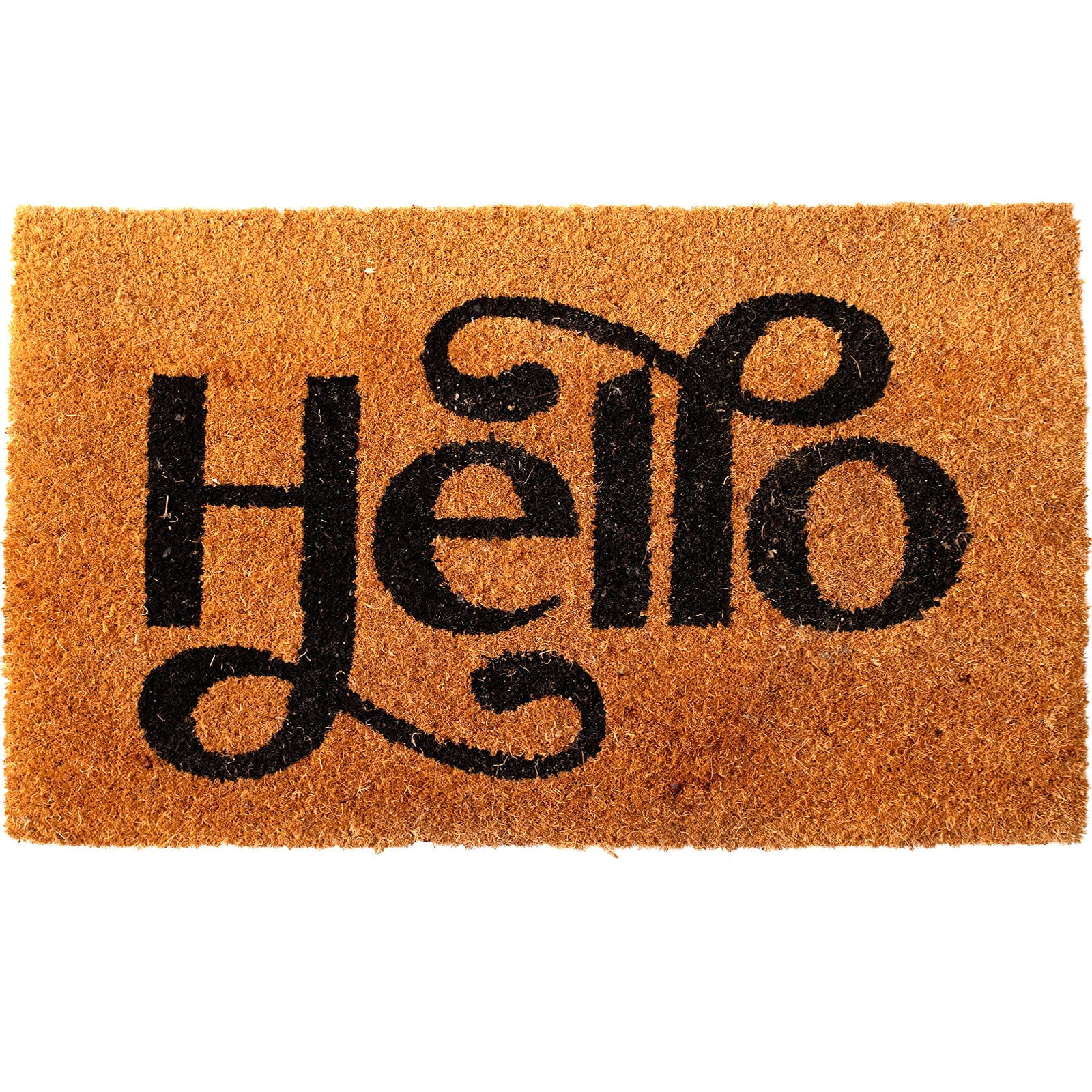 SlipToGrip Coir Welcome Mats Outdoor, 18x30 Inches Hello Design ...