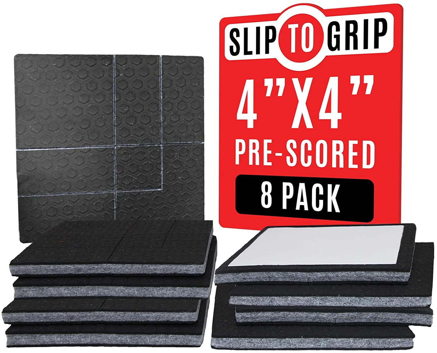 SlipToGrip" Non Slip Furniture Pad Grippers - Stops Slide - Multi Size ...