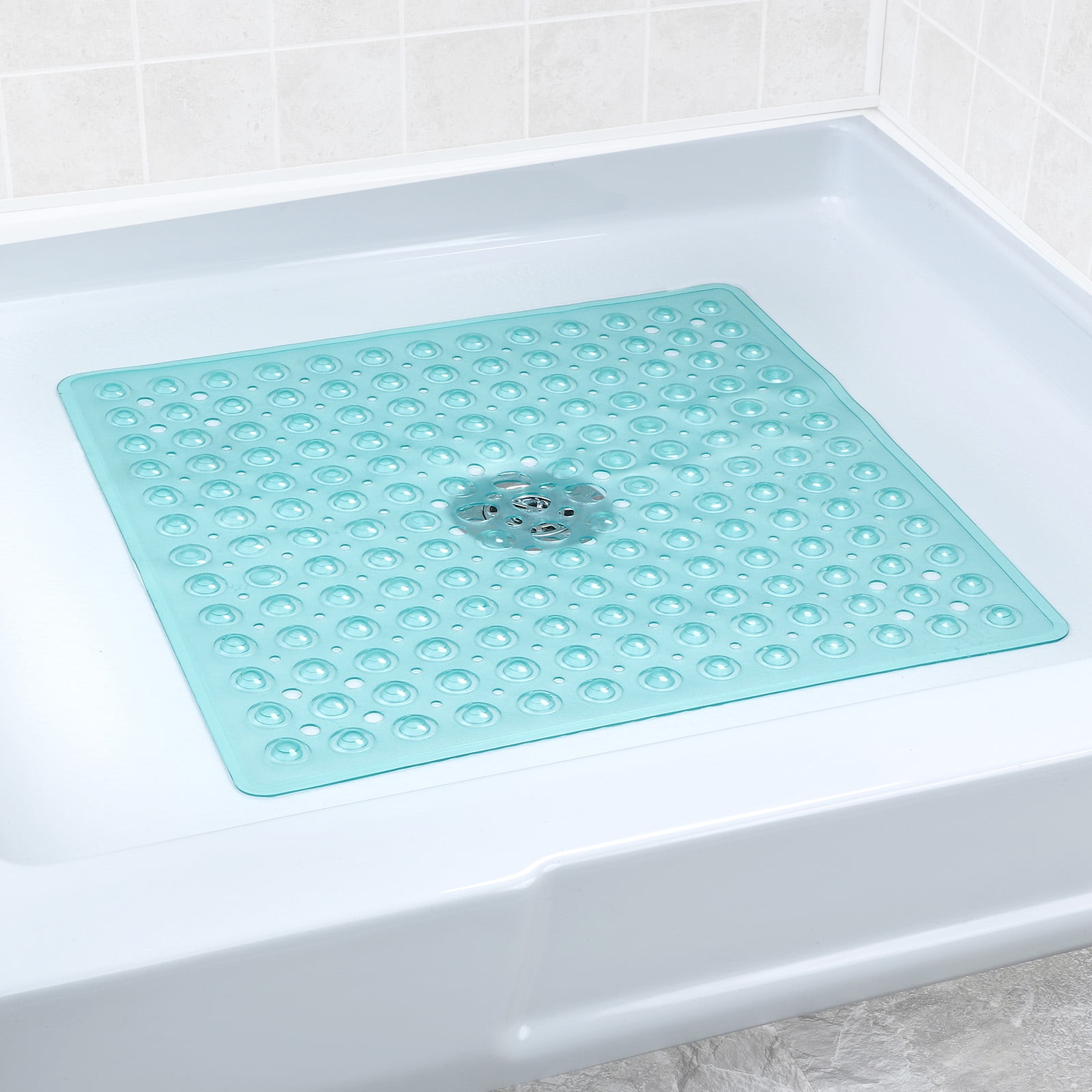 "SlipX Solutions Anti-Slip 21"" x 21"" Square Shower Stall Mat with ...