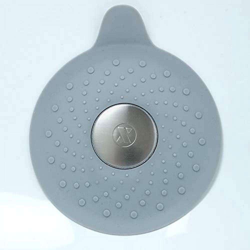 SlipX Solutions Gray Drain Stopper Fits Over Drains to Prevent Leaks ...