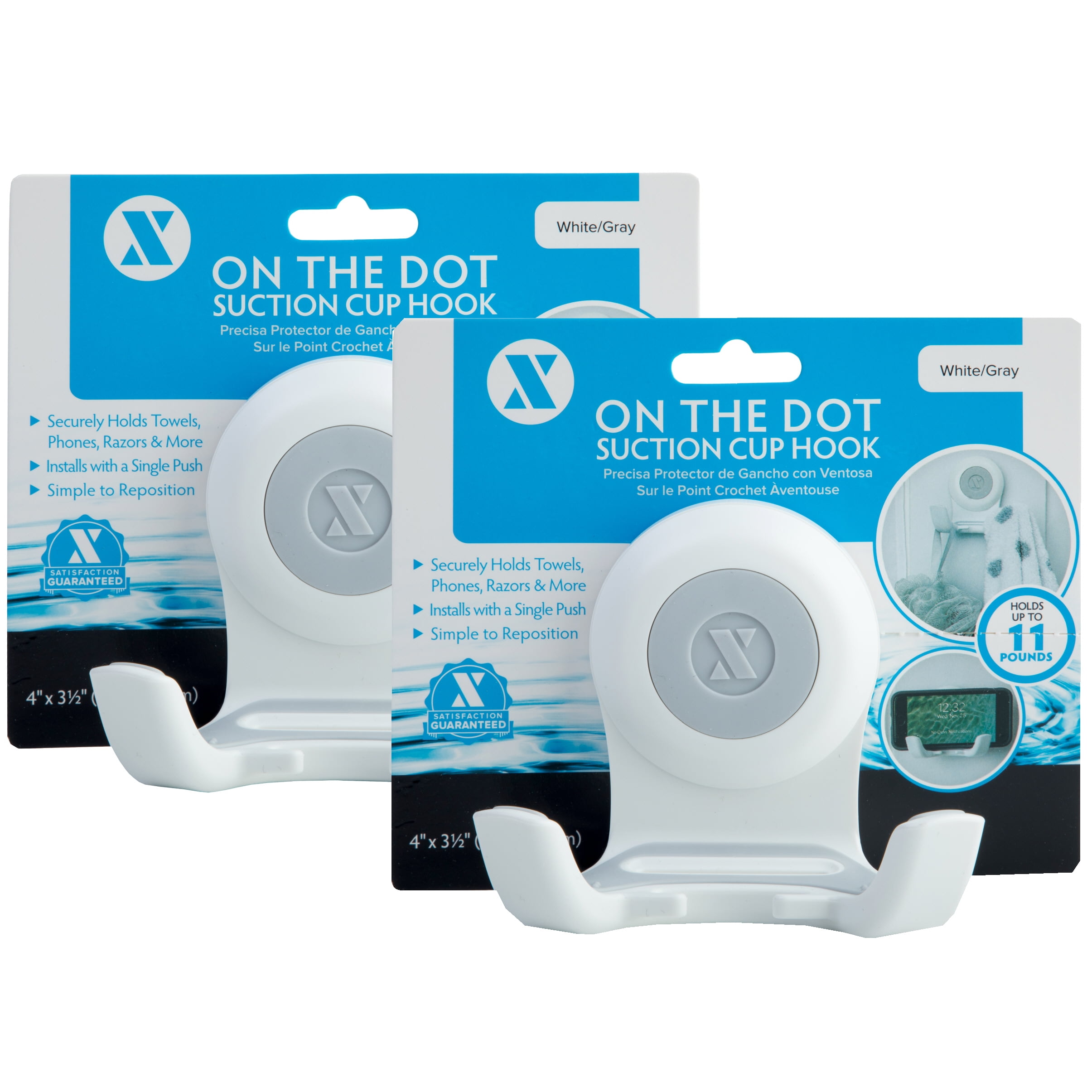 SlipX Solutions Patented Bathroom Power Lock Suction Cup Hook for ...