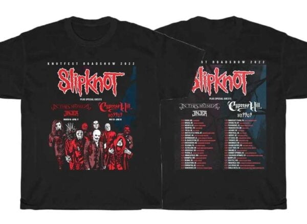 Slipknot 2022 Tour T-Shirt The Knotfest Roadshow 2022 Concert Merch ...