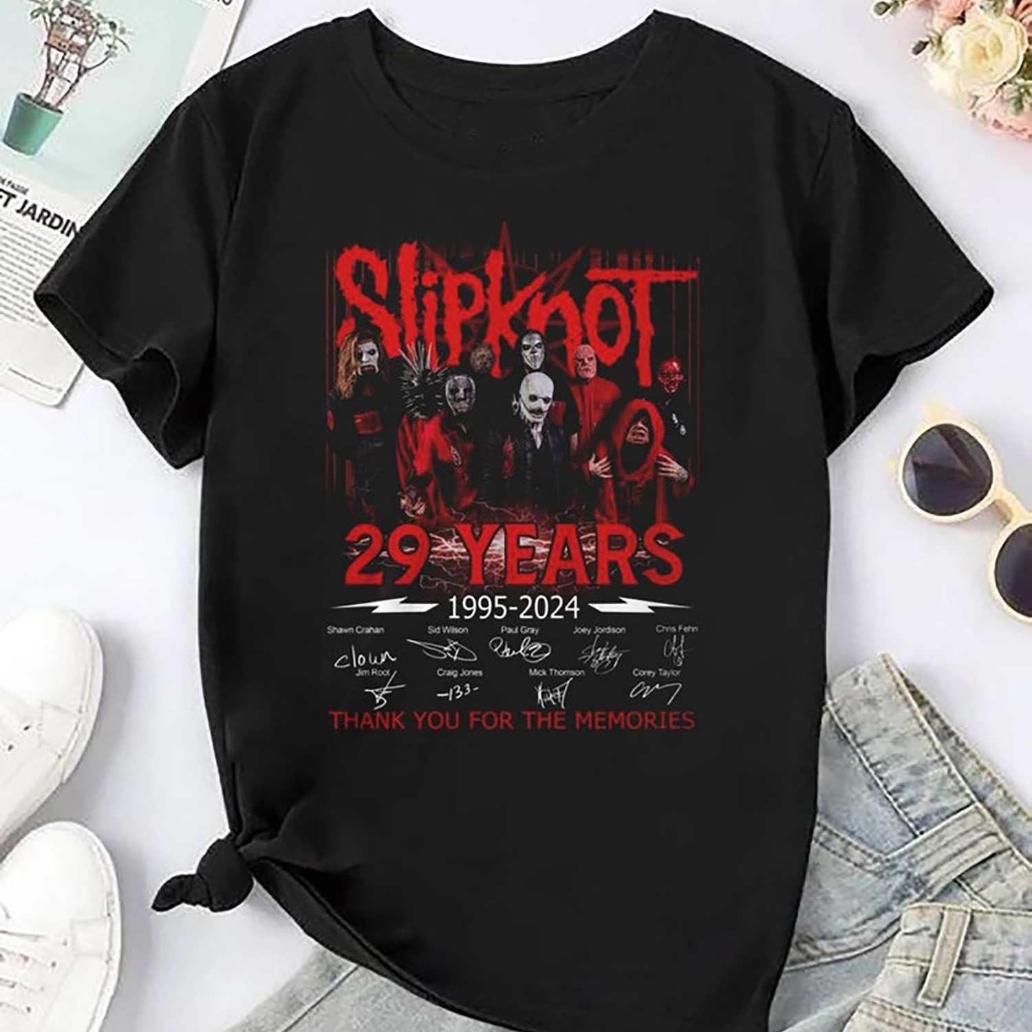 Slipknot 29 Years Signature Shirt, Slipknot 2024 Tour Shirt, Slipknot ...