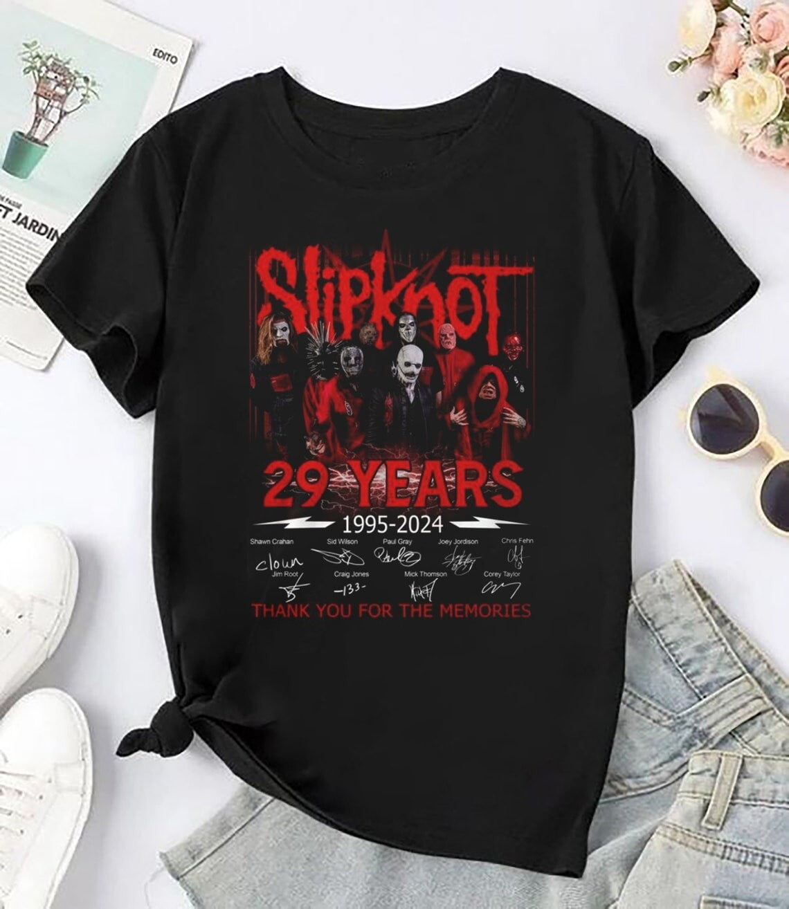 '''Slipknot''' 29 Years Signature Shirt, '''Slipknot''' 2024 Tour Shirt ...
