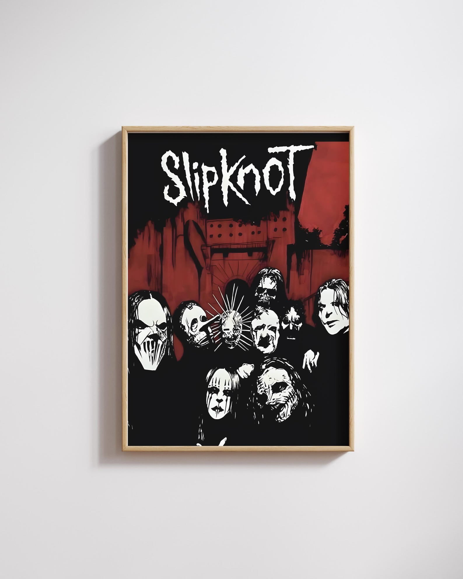 Slipknot Band Poster, Heavy Metal Music Art Print, Rock Band Wall Decor ...