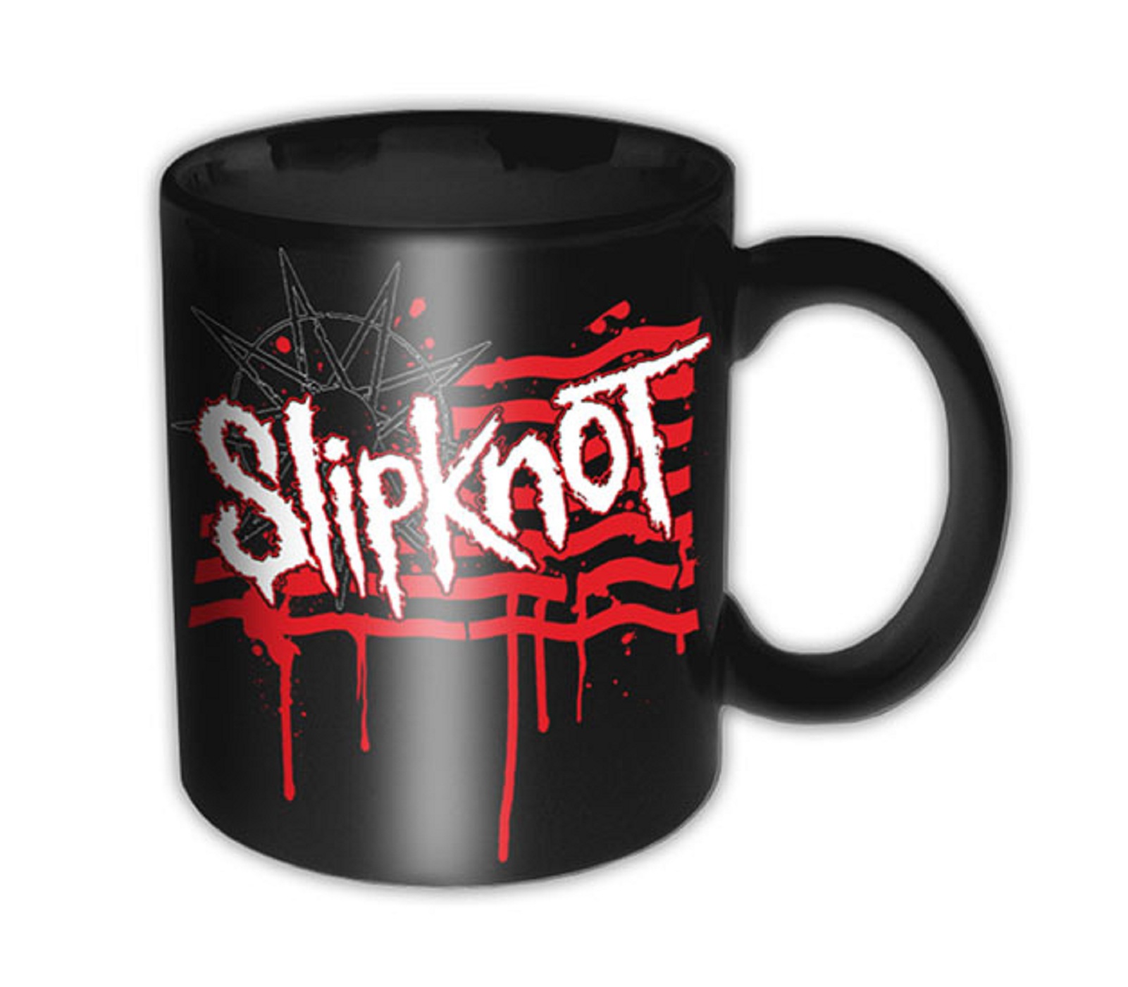 Slipknot Mug Dripping Flag band Logo new Official Black boxed - Walmart.com