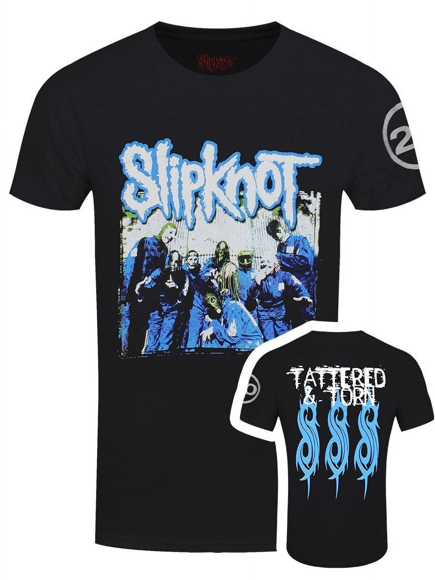 Slipknot T-shirt 20th Anniversary Tattered & Torn Men's Black, 2Sidez ...
