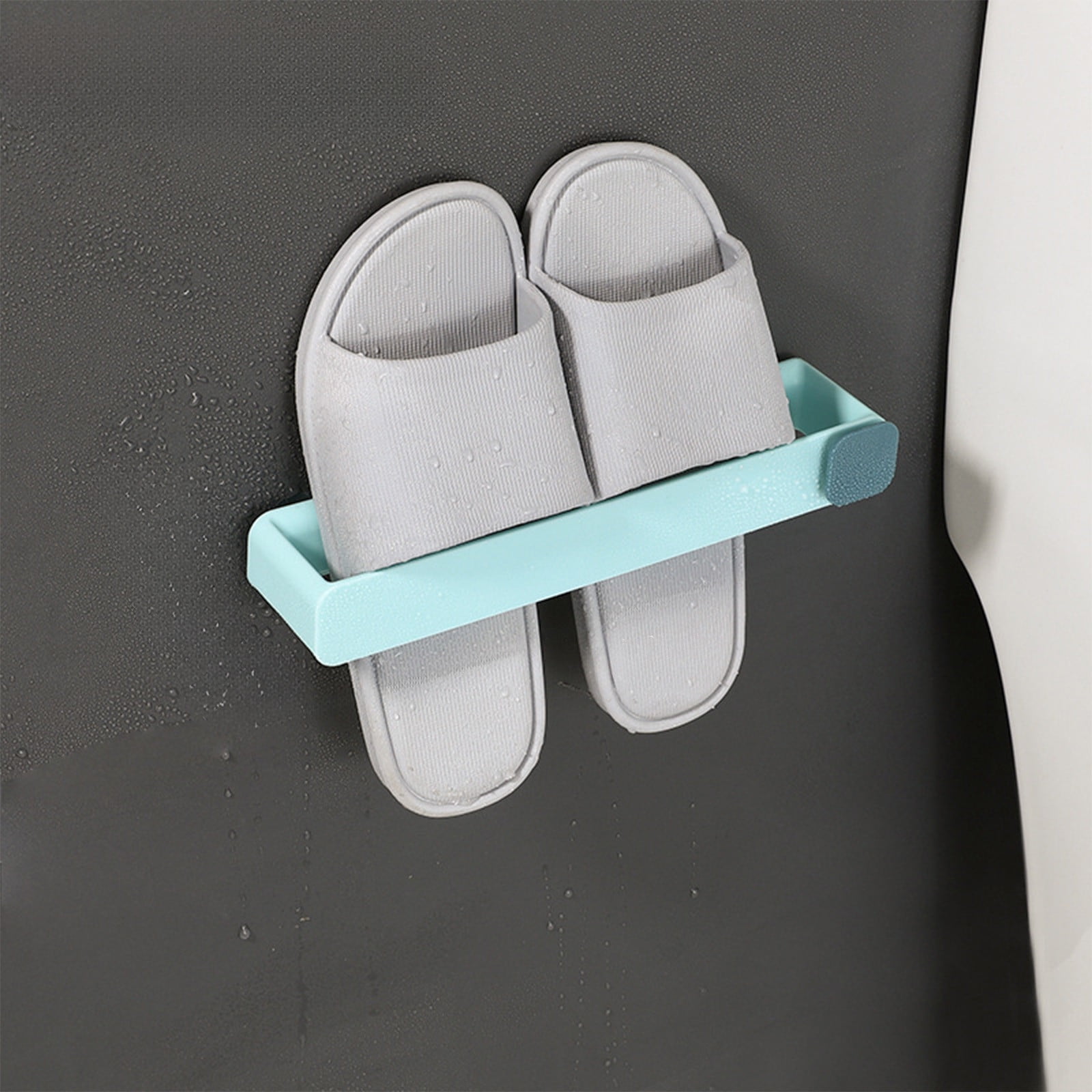 Slipper Rack, Wall Mounted Shoe Storage, Punch Free Adhesive ...