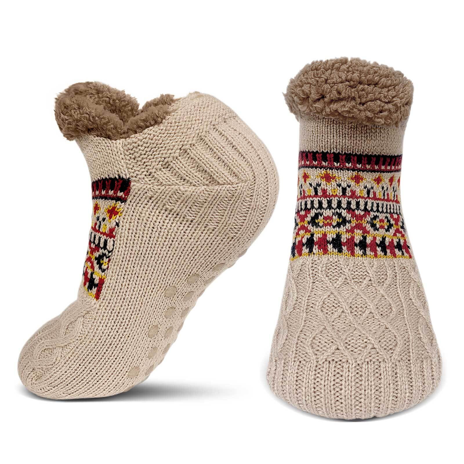 Slipper Socks Lofir Fuzzy Socks Warm Winter Cozy Plush Ladies Socks 1