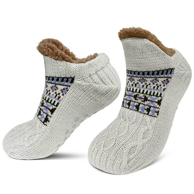 Slipper Socks for Men, LOFIR Fuzzy Socks, Soft Warm Winter Cozy Gripper ...