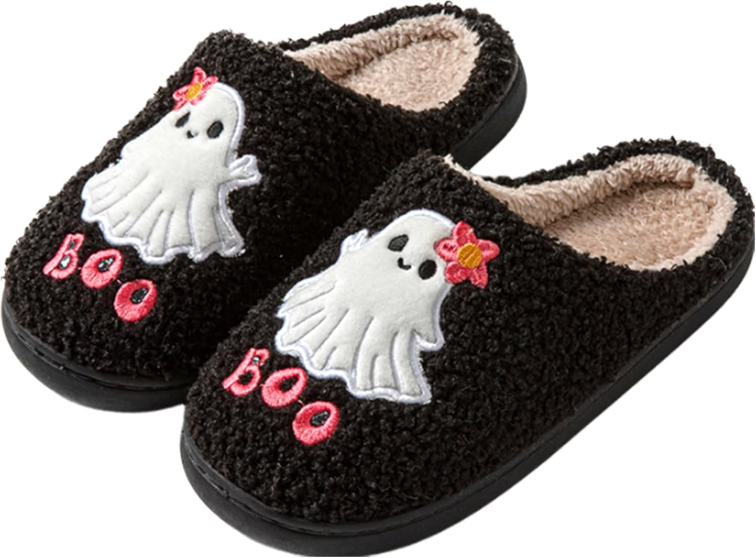 Slippers Winter Womens Mens Fluffy Plush Slippers Animals Cute Cartoon ...