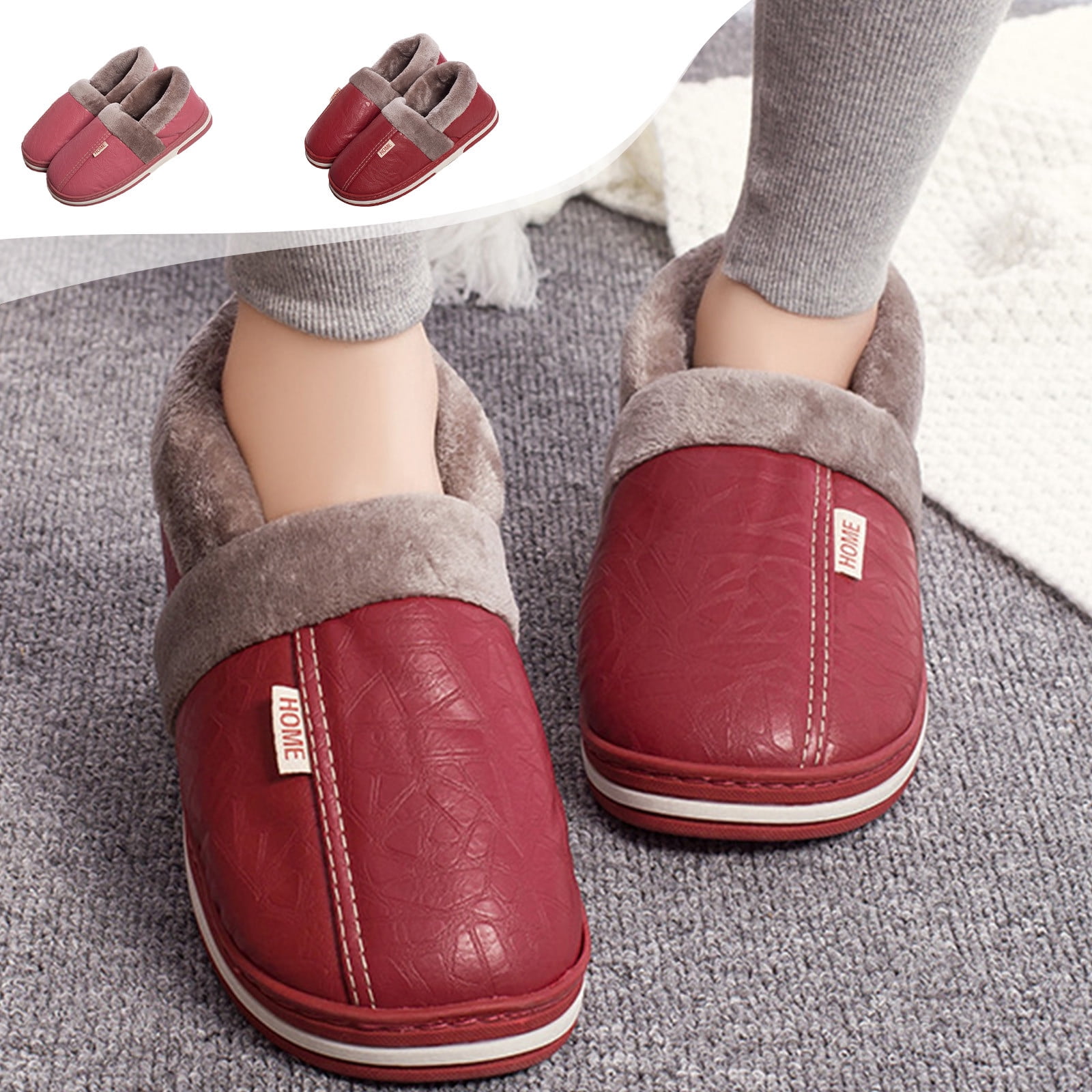 Slippers for Women Indoor and Outdoor Women's Cozy Fuzzy Slippers Warm ...