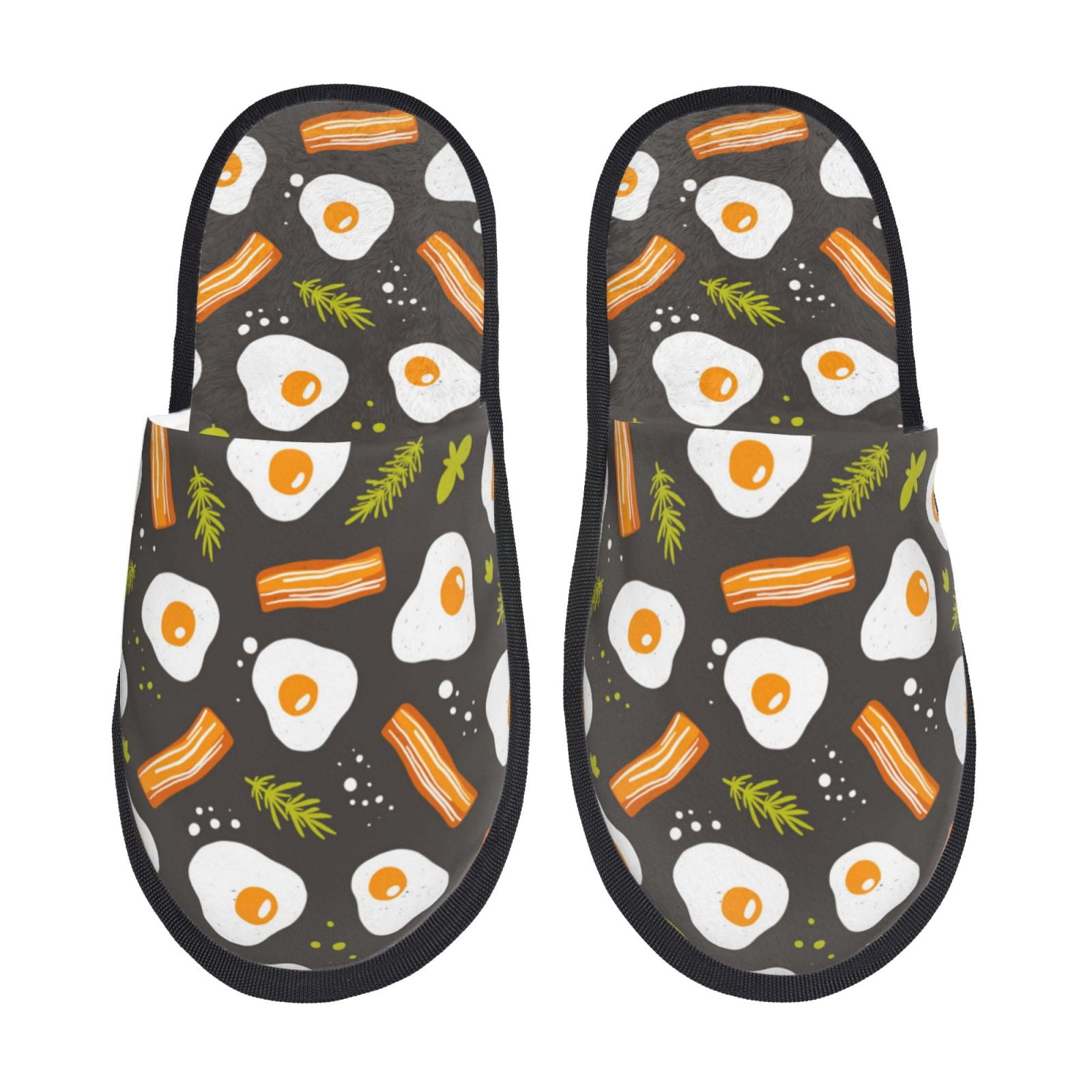 Slippers for Women Men, Bacon Omelette Rosemary Warm Womens Mens House ...