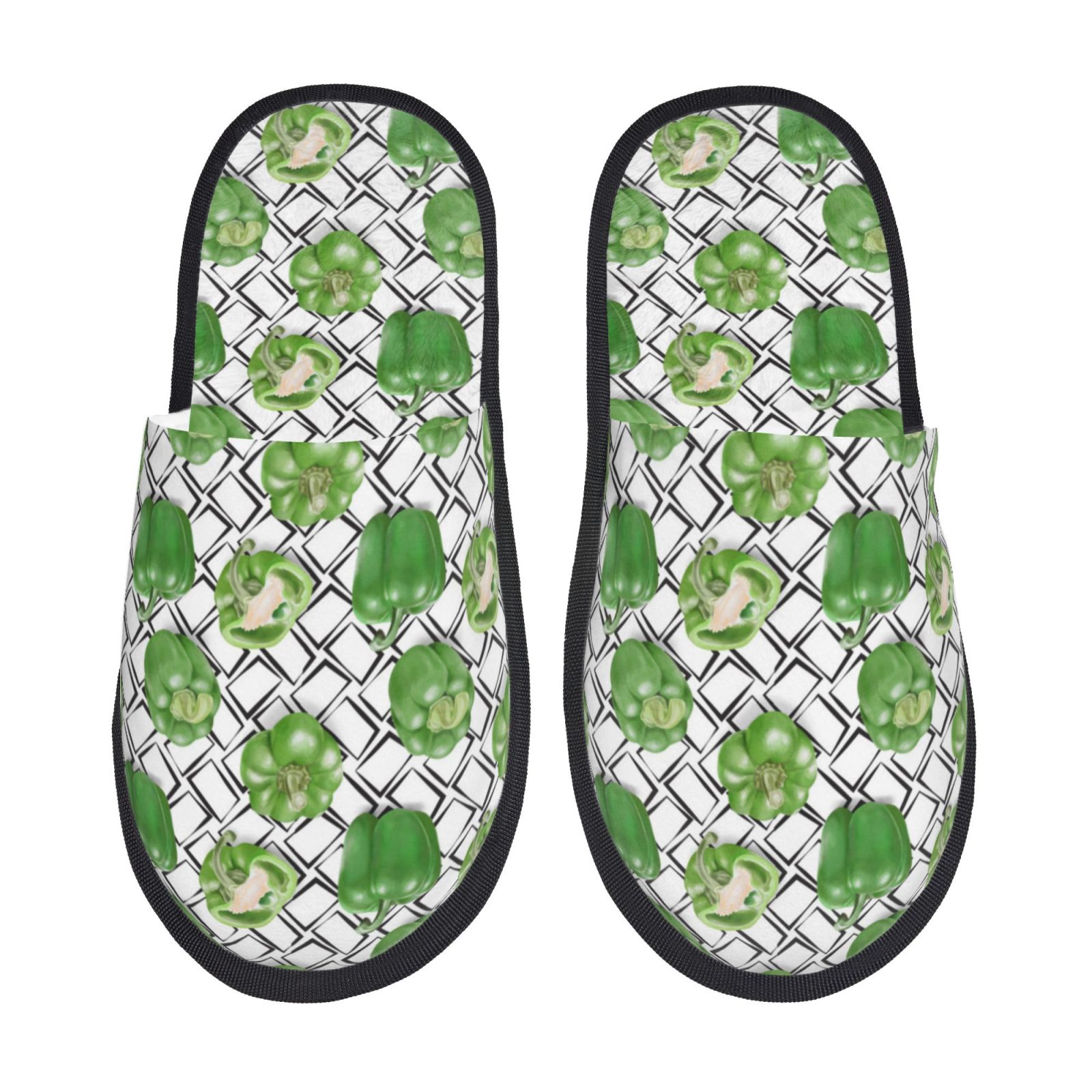 Slippers for Women Men, Bell Pepper Print funny Warm Womens Mens House ...