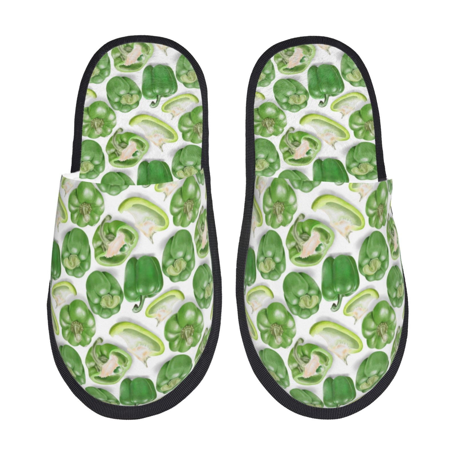 Slippers for Women Men, Bell Pepper green funny Warm Womens Mens House ...