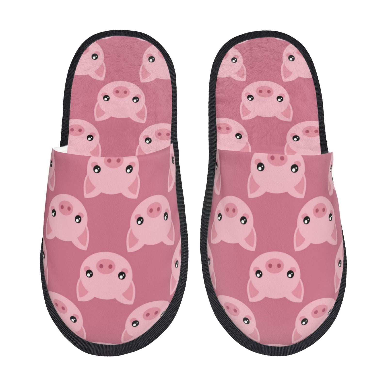 Slippers for Women Men, Cartoon Cute Pig Pink Warm Womens Mens House ...