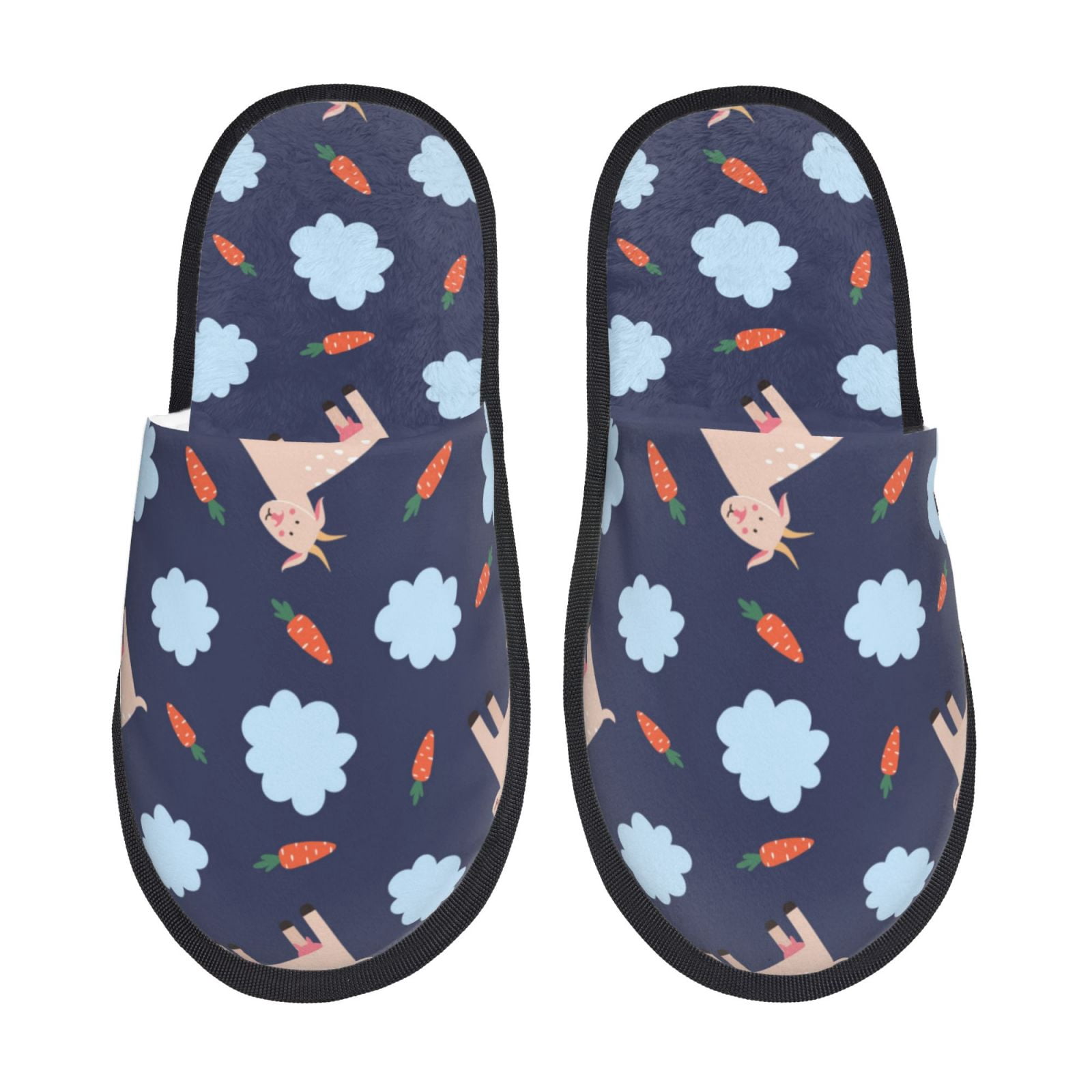 Slippers for Women Men, Cartoon Funny Cute Goat Radish Warm Womens Mens ...